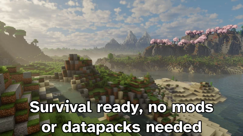 Neapolitan Plateaus (1.19+ Survival Ready Vanilla+ Free Map) Minecraft Map