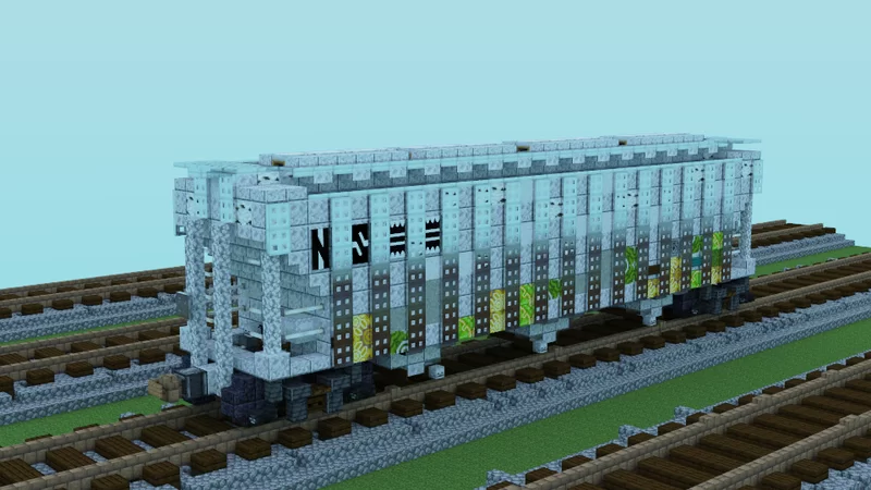 Norfolk Southern, Three bay Covered hopper. Minecraft Map