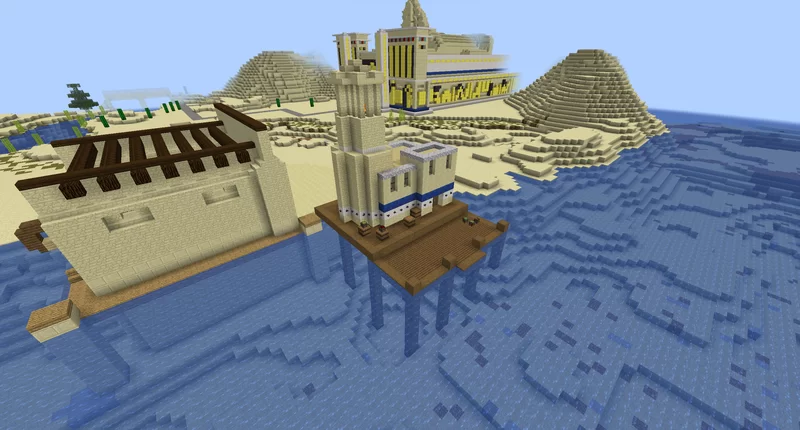 Age of Mythology Egyptian Docks Minecraft Map