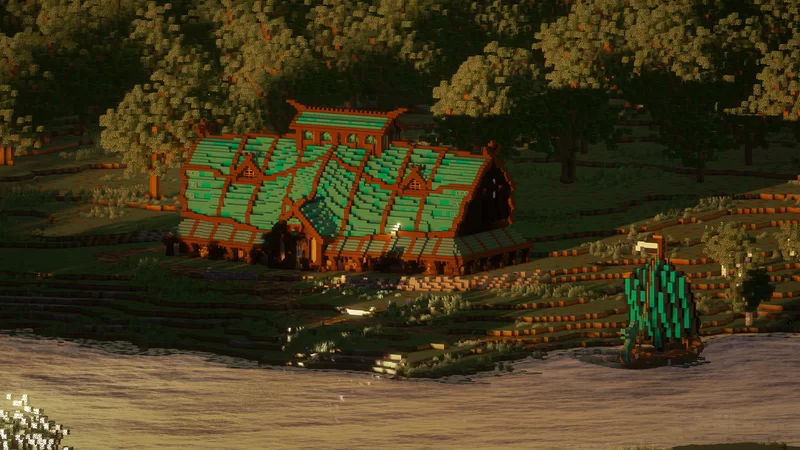 Viking Longhouse [FINALLY FURNISHED] [DOWNLOAD] Minecraft Map