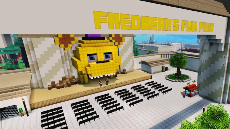 MINE Nights at Freddy's FUN PARK MAP BEDROCK Minecraft Map