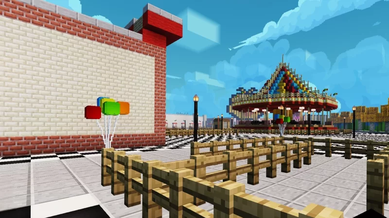 MINE Nights at Freddy's FUN PARK MAP BEDROCK Minecraft Map