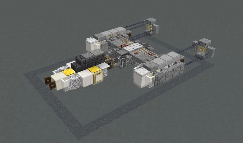 BTL-A4 Y-wing 1:1 Build Minecraft Map