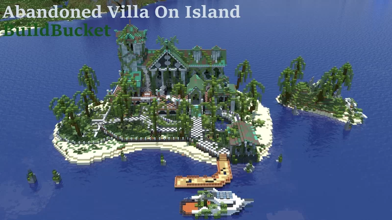 Abandoned Island With Villa | INTERIOR|Download option| Minecraft Map