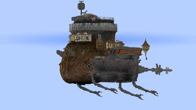 Howl's Moving Castle Flying version in Minecraft Minecraft Map