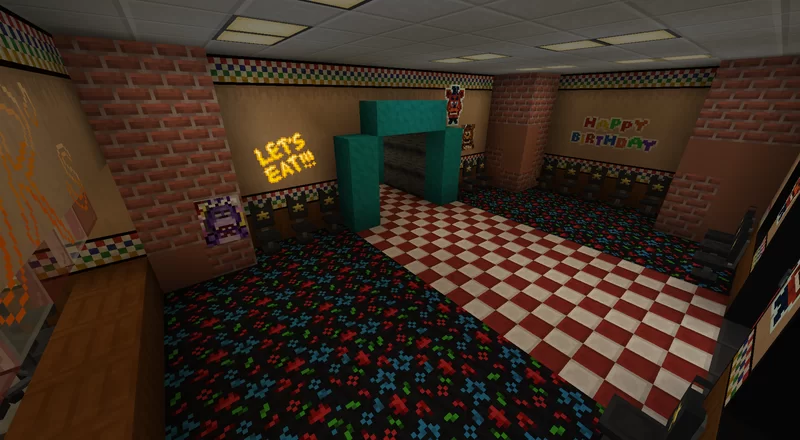 Realistic Fnaf Pizzeria (Unfinished) But downloadable Minecraft Map