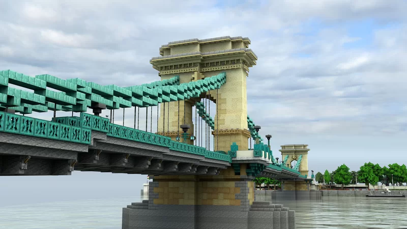 BTE Project - The Chain Bridge, Budapest Minecraft Map