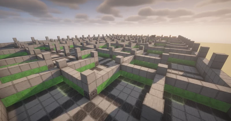 Self-Randomizing Redstone Maze Minecraft Map