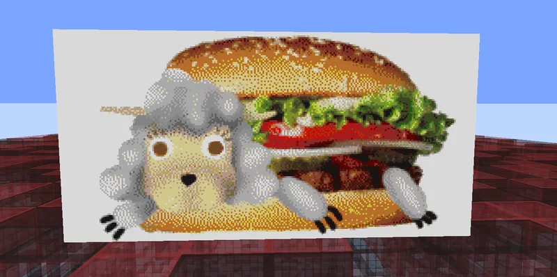 ShaBurger map-art 256x128 2d Minecraft Map