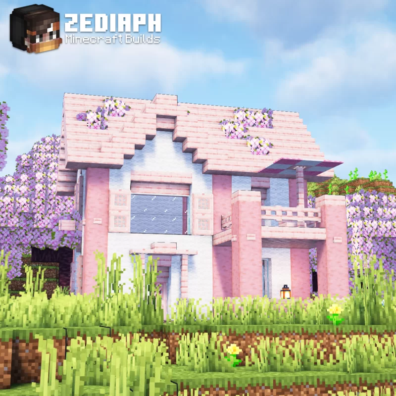 Cherry Blossom Starter House - Zediaph Minecraft Map