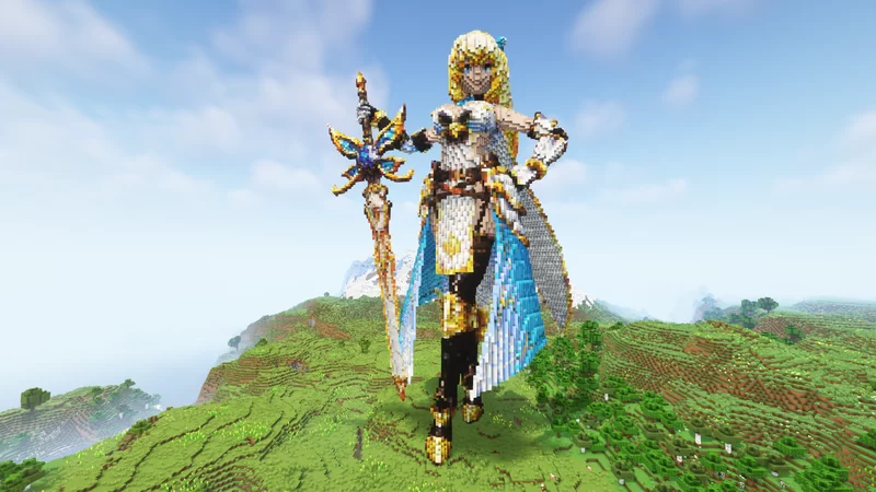 Minecraft Mirai Akari Statue Minecraft Map