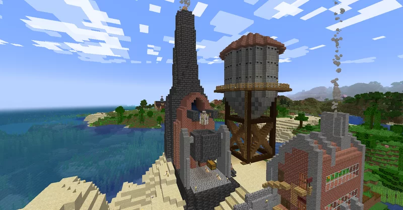 Blast Furnace & Crucible Iron Farm Minecraft Map