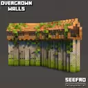 Overgrown medieval wall designs Minecraft Map