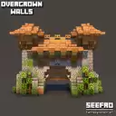Overgrown medieval wall designs Minecraft Map