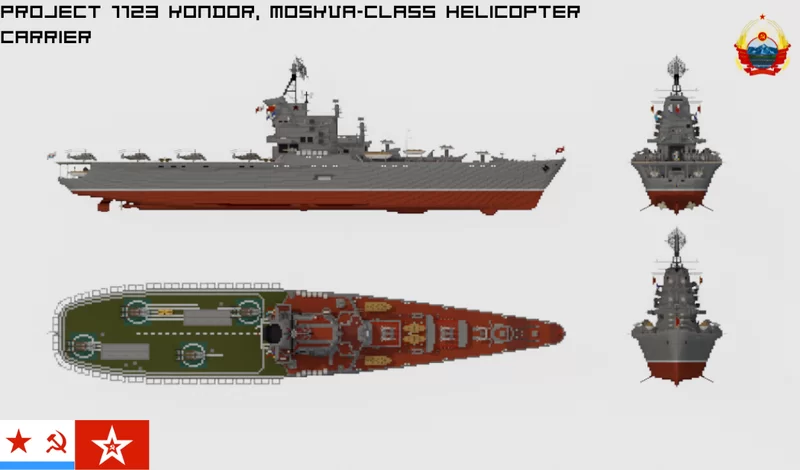 Soviet navy: Project 1123 Kondor, Moskva-class helicopter carrier ...