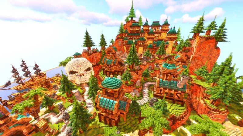 Spawn - Tropical Treasures - 500x500 Minecraft Map