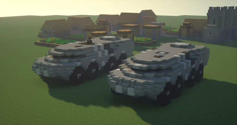 Wheeled Armored Personnel Carrier(APC,schematic) Minecraft Map