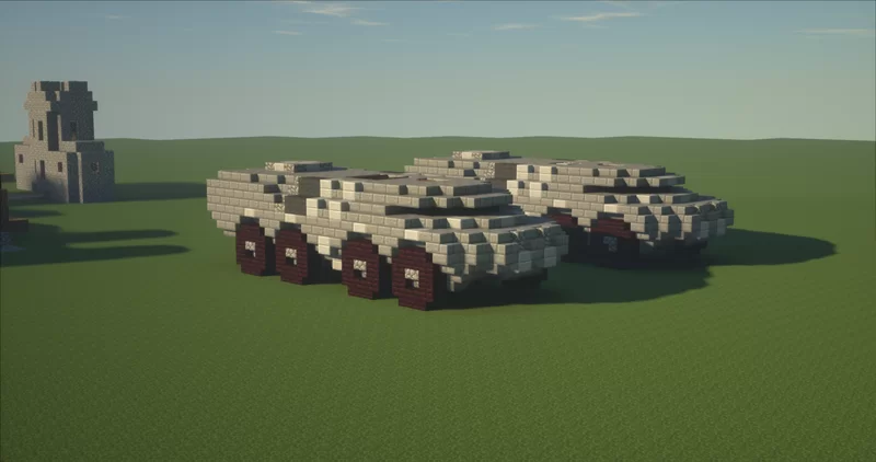 Wheeled Armored Personnel Carrier(APC,schematic) Minecraft Map