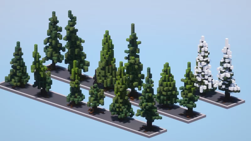 Custom Spruce Trees Pack Minecraft Map