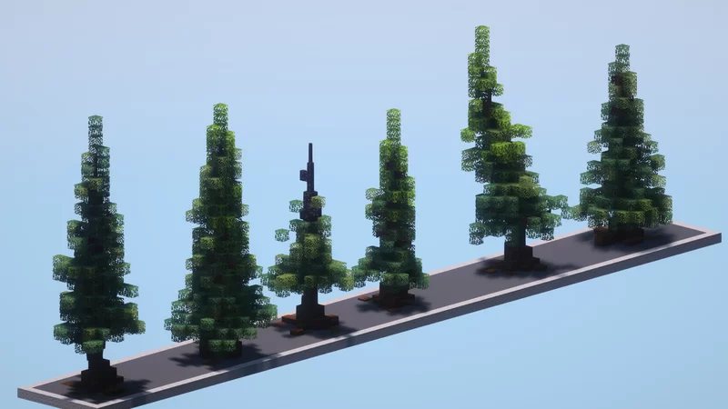 Custom Spruce Trees Pack Minecraft Map