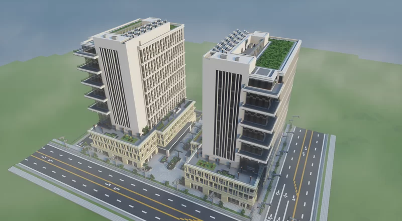 Binary Towers | Skyscraper Minecraft Map