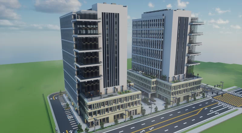 Binary Towers | Skyscraper Minecraft Map