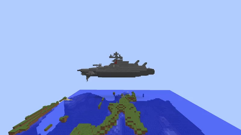 "Signus" Space Battleship (Exterior+Interior) Minecraft Map