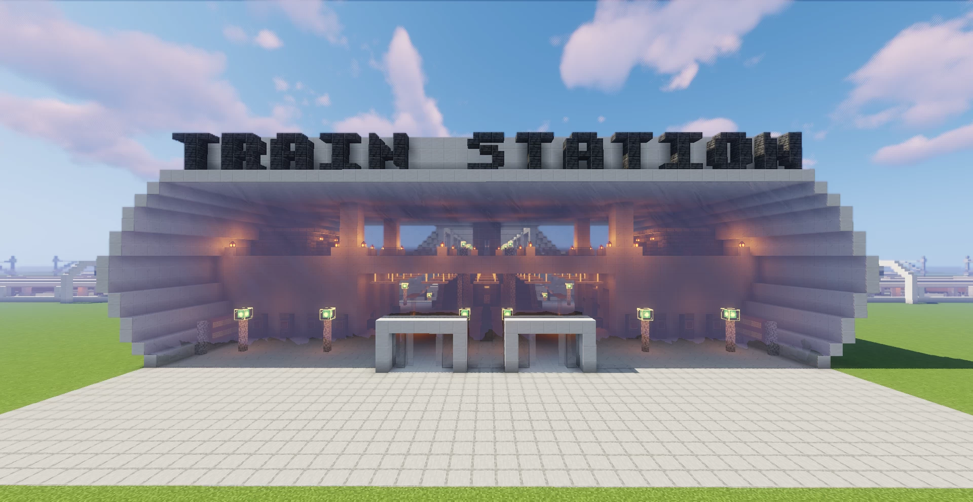 Minecraft Rail Station I Made A Train Station Inspired By The Film