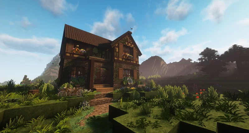 Tudor Cottage Cocricot x MiniaTuria map 1.12.2 Minecraft Map
