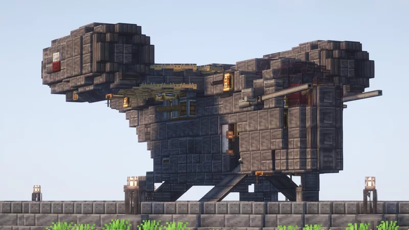 Star Wars The Mandalorian Razor Crest in Minecraft Clockwork! Minecraft Map