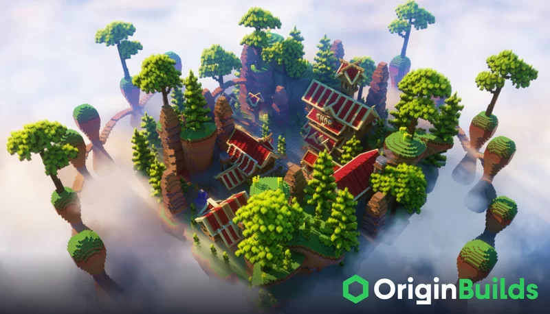 Spawn - Red Heaven - [350x350] Minecraft Map