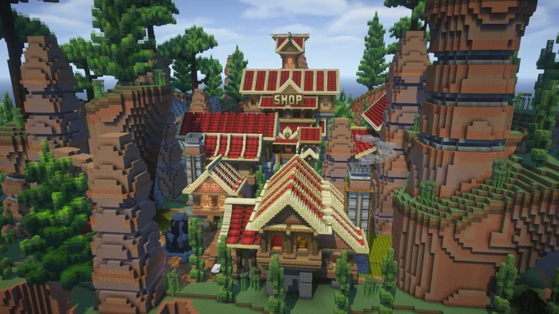 Spawn - Red Heaven - [350x350] Minecraft Map