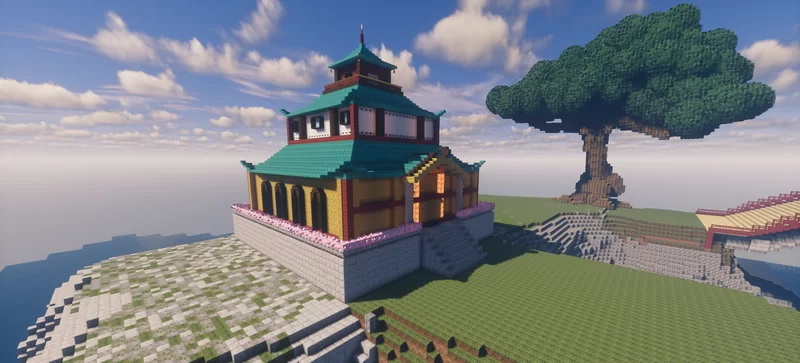 Japanese Temple Schematic Minecraft Map