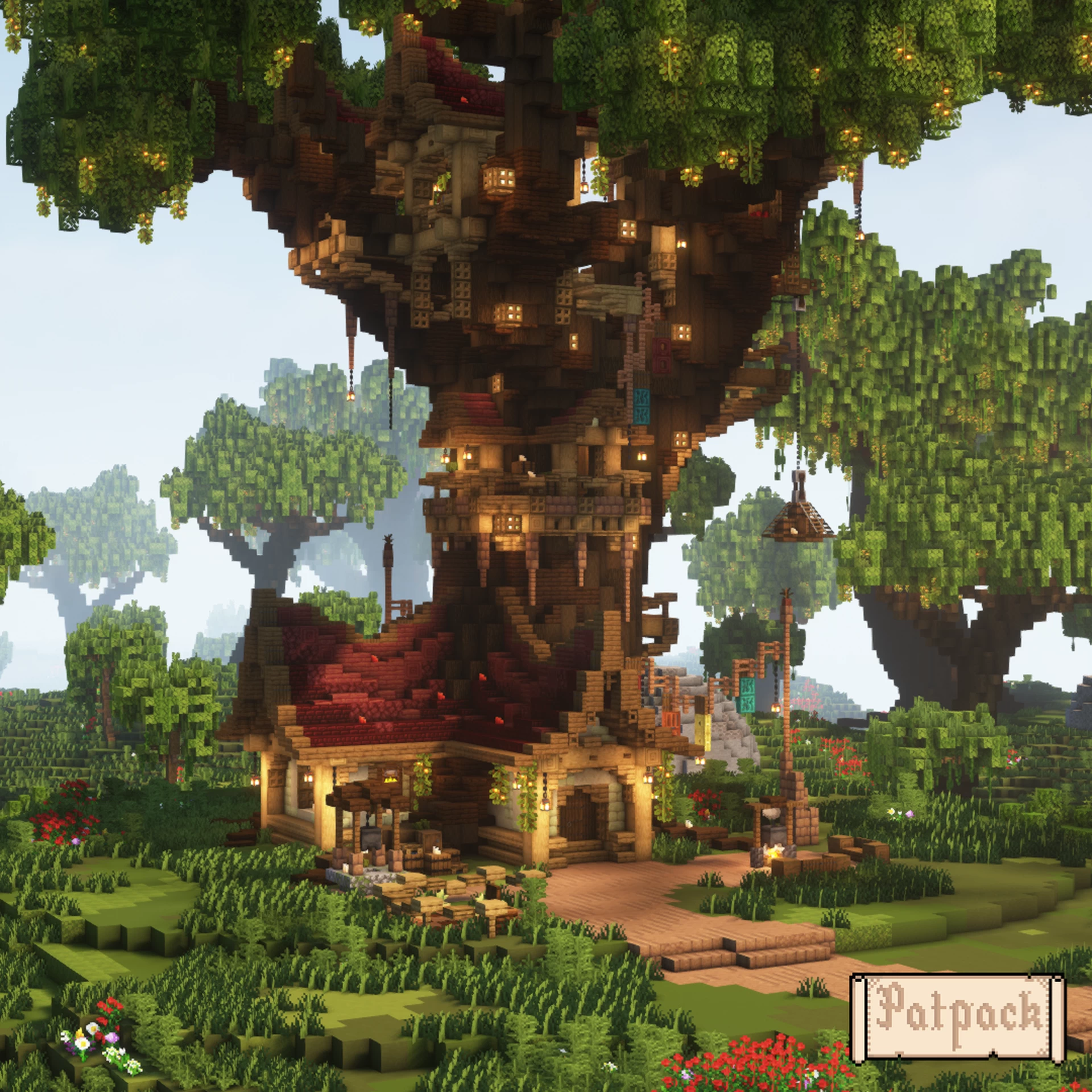 Minecraft Tree Houses Blueprints