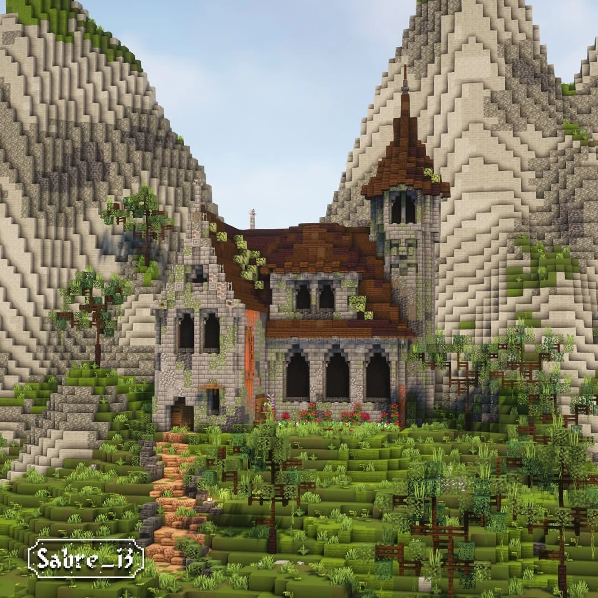 Minecraft Gothic Manor Gothic Medieval House 2 Blueprints For