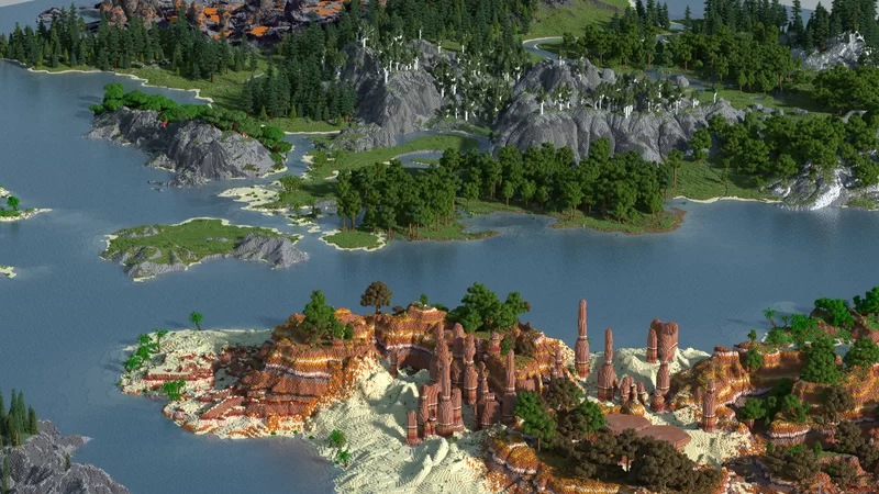 Fantasy archipelago - 2000 x 2000 map Minecraft Map