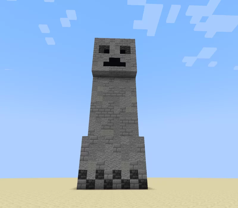 Creeper statue stone Minecraft Map