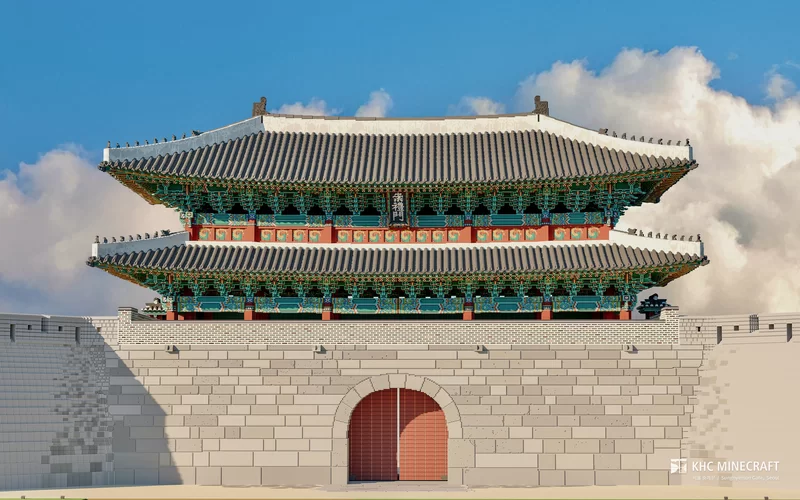 Sungnyemun (Namdaemun)Gate, Seoul [20:1] Minecraft Map
