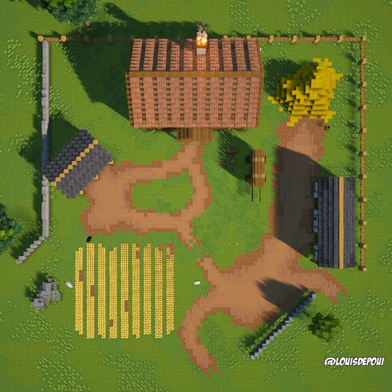 Simple farmlands design Minecraft Map