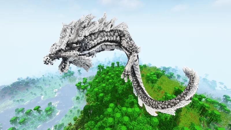 Minecraft Ao Kuang Dragon Statue Minecraft Map