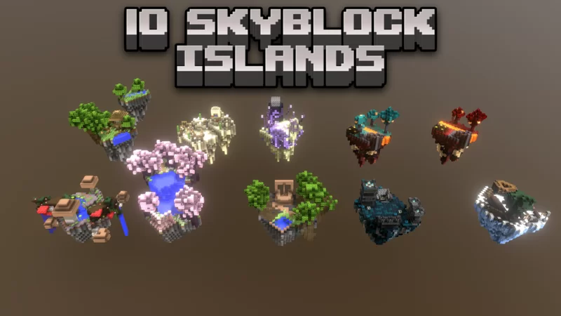 10 SkyBlock Islands | Pack Minecraft Map