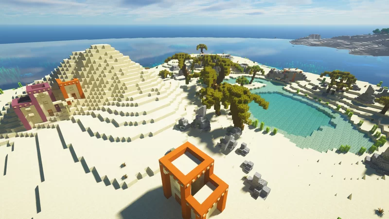 Desert Hub 256x256 Minecraft Map