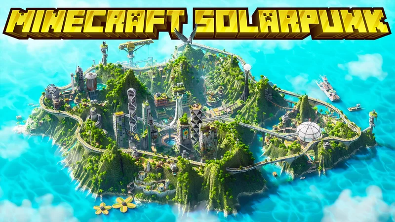 Solarpunk City - Java & Bedrock Minecraft Map