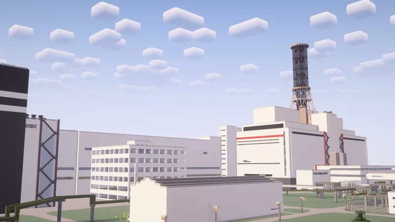 Chernobyl nuclear power plant before the explosion of unit four in 1985 ...