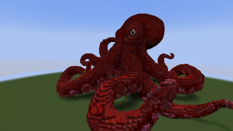 Giant Red Octopus Minecraft Map