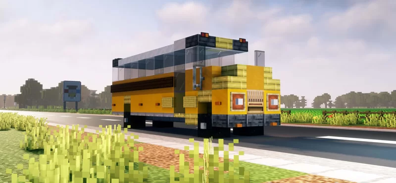 Yellow School Bus Minecraft Map