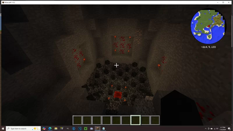 Spooky Spiral Tunnel to Bedrock for Java Minecraft v 1.12.2 Minecraft Map