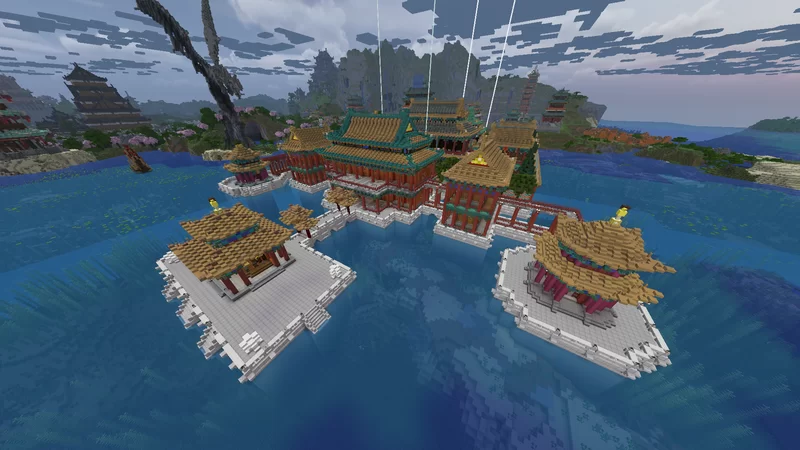 Fanghu Shengjing Complex at the Old Summer Palace during the period of the Qianlong emperor in ...