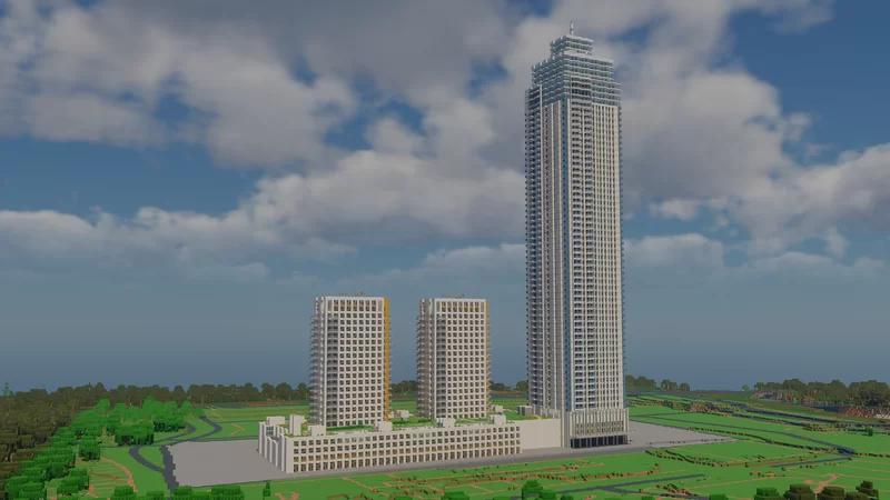 Zalmhaven 1:1 (tallest building in netherlands) 🇳🇱 Minecraft Map
