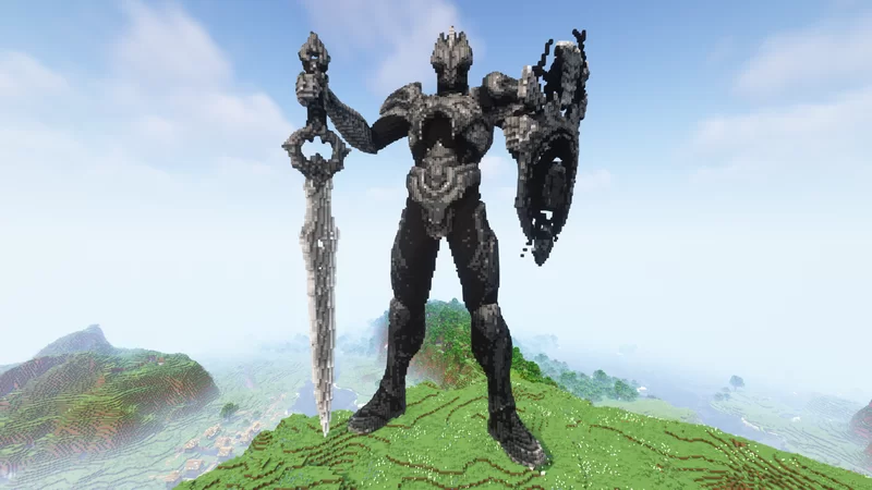 Minecraft Raidriar (the god king) Statue Minecraft Map